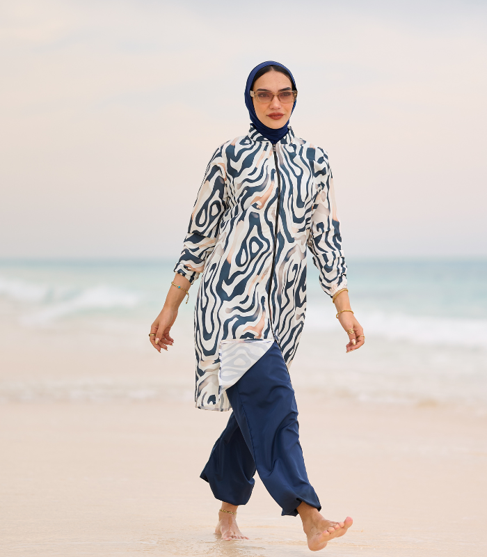 Modest hijab burkini printed – Tali designs